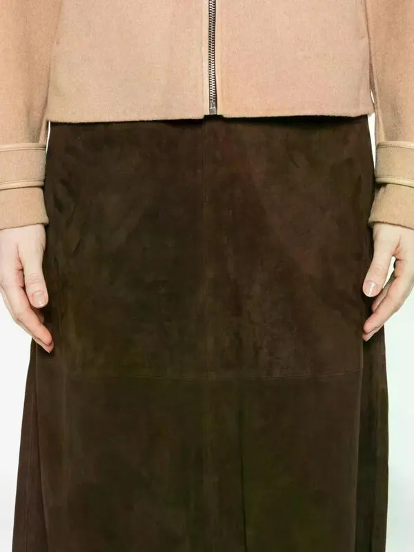 ARMA Suede A-line Midi Skirt