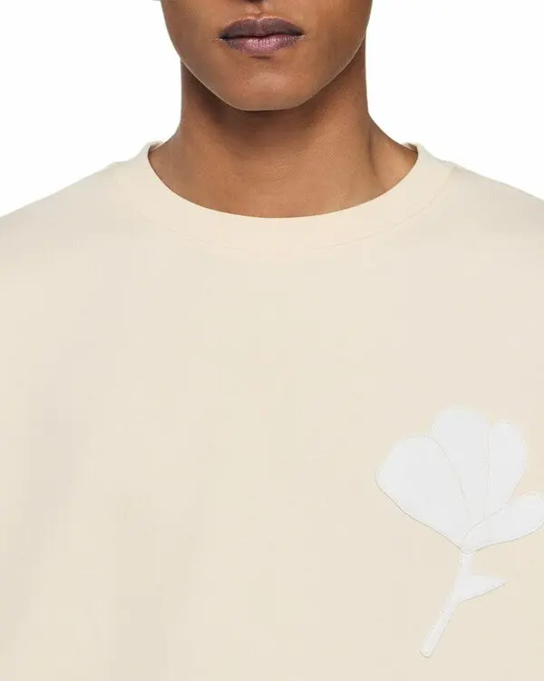 Sandro Flower Patch Crewneck Sweatshirt