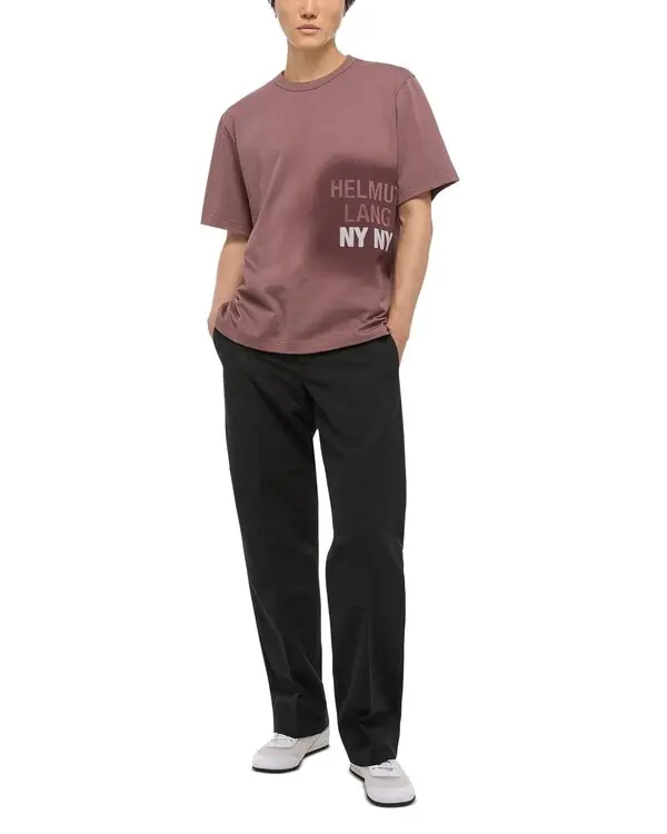 Helmut Lang Spray Relaxed Fit Graphic Logo Tee - Peppercorn