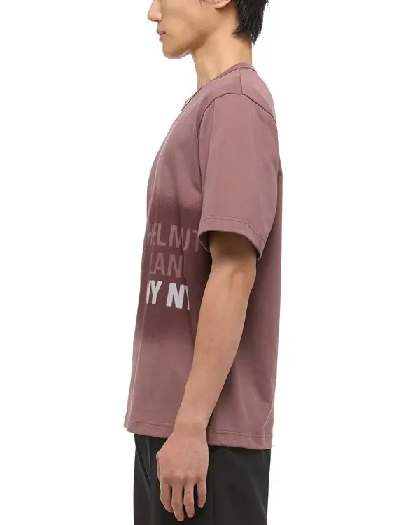 Helmut Lang Spray Relaxed Fit Graphic Logo Tee - Peppercorn