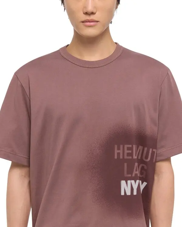 Helmut Lang Spray Relaxed Fit Graphic Logo Tee - Peppercorn