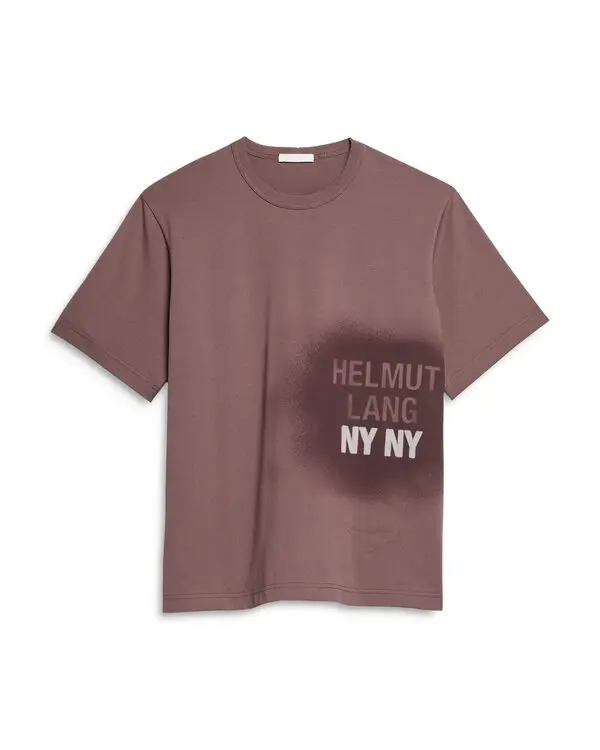 Helmut Lang Spray Relaxed Fit Graphic Logo Tee - Peppercorn