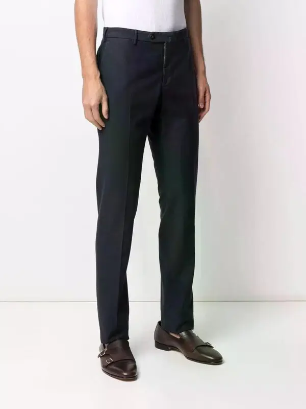 Incotex Straight-leg Cotton Trousers - Blue