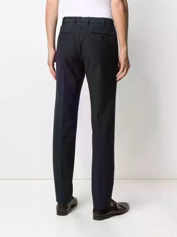 Incotex Straight-leg Cotton Trousers - Blue