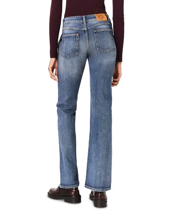 Maje Zip Pocket Bootcut Jeans