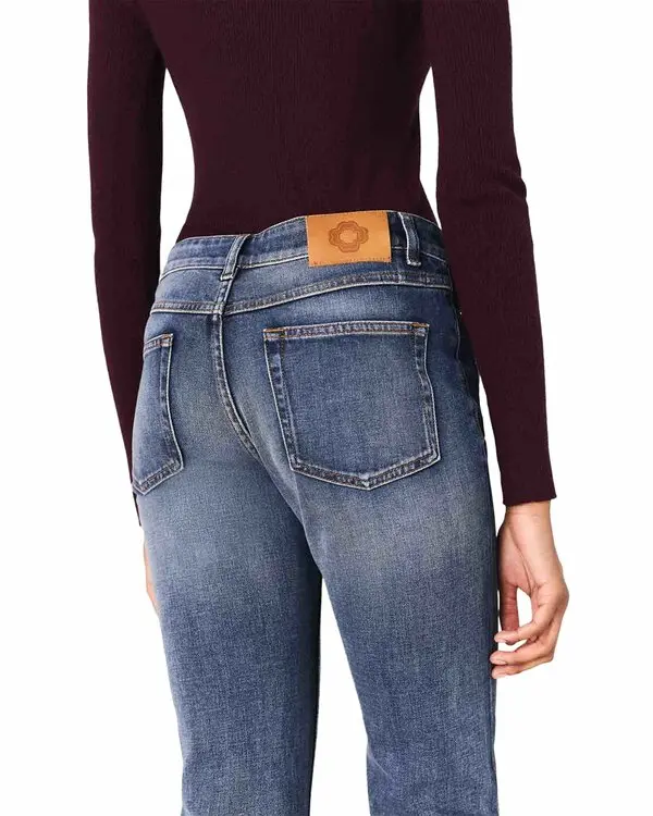 Maje Zip Pocket Bootcut Jeans