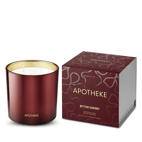 APOTHEKE Bitter Cherry 3 Wick Scented Candle, 26 Oz - No Color