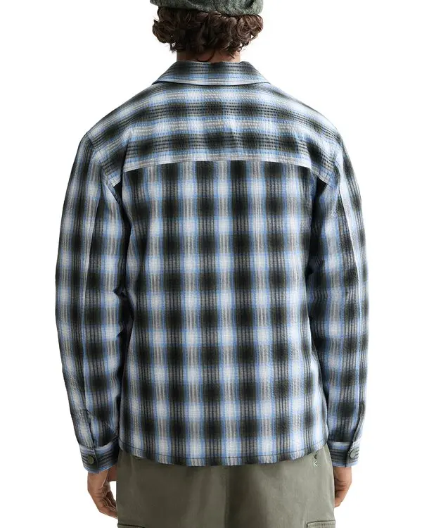 Scotch & Soda Shadow Check Overshirt - Thyme/blue Bonnet