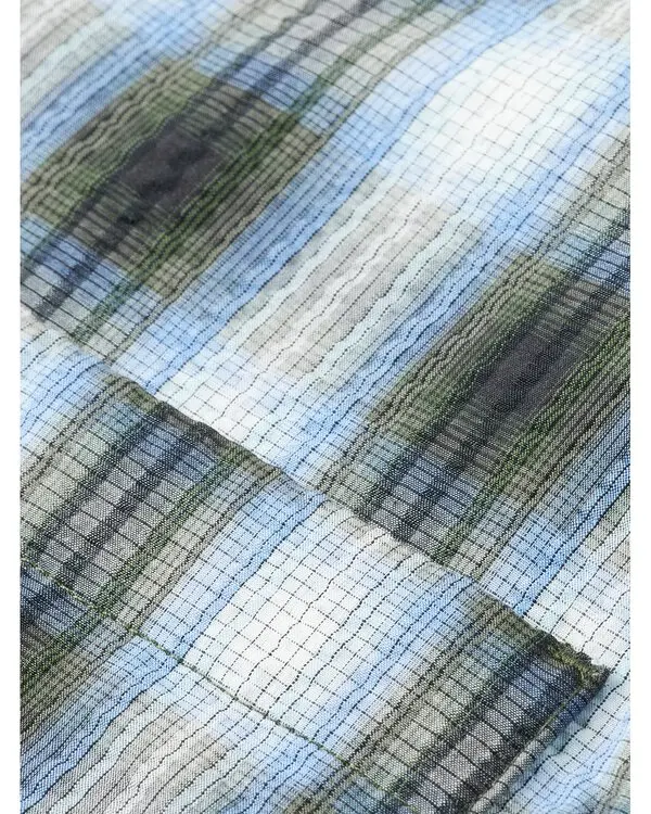 Scotch & Soda Shadow Check Overshirt - Thyme/blue Bonnet