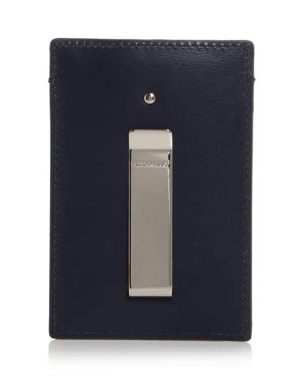 FERRAGAMO Leather Money Clip & Card Case