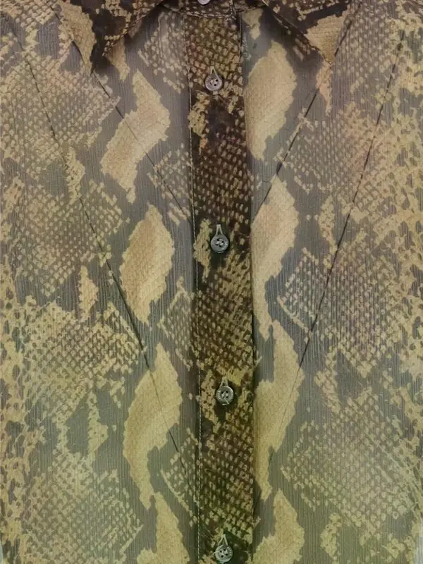 Aspesi Python Print Buttoned Shirt