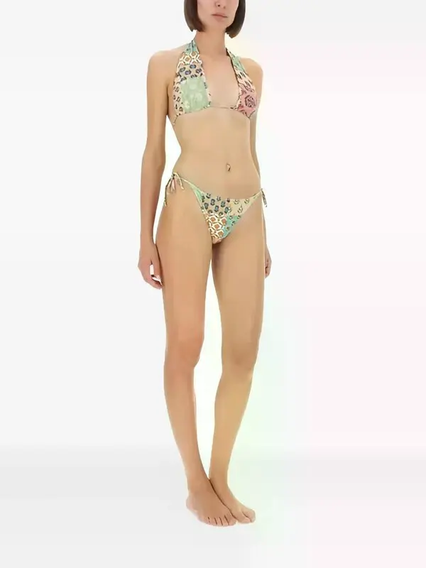 MC2 SAINT BARTH Patchwork Halter Bikini Top