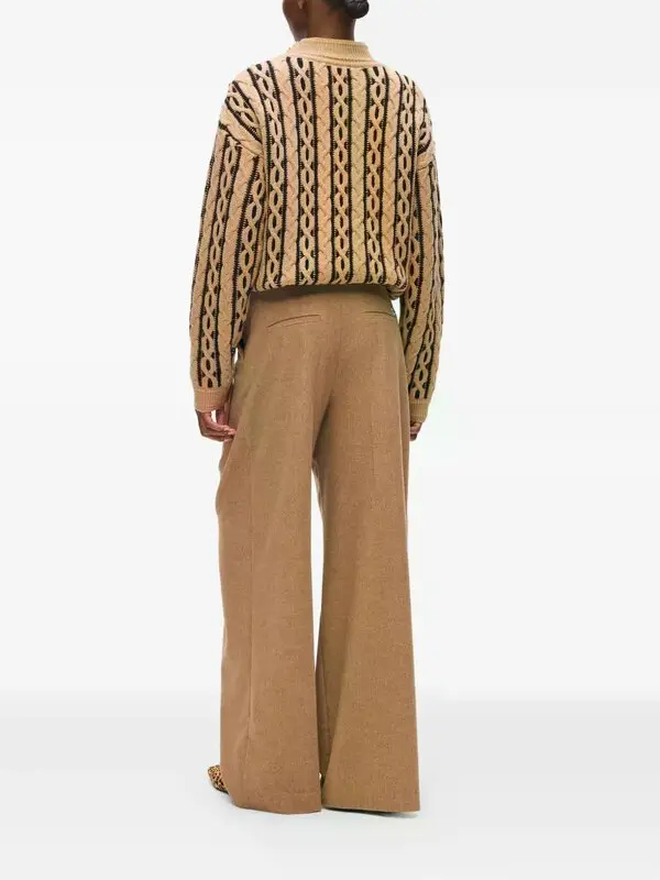 Karl Lagerfeld Pleated Wide-leg Trousers