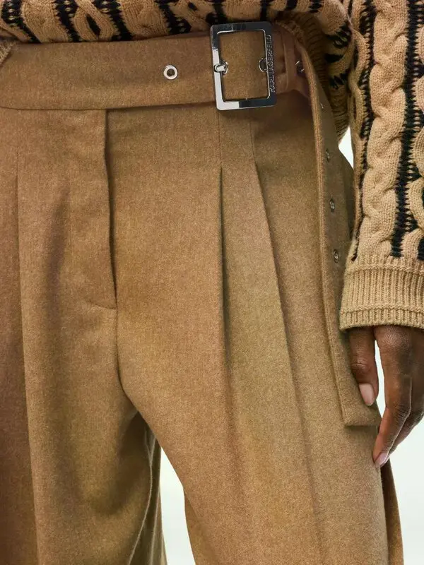 Karl Lagerfeld Pleated Wide-leg Trousers