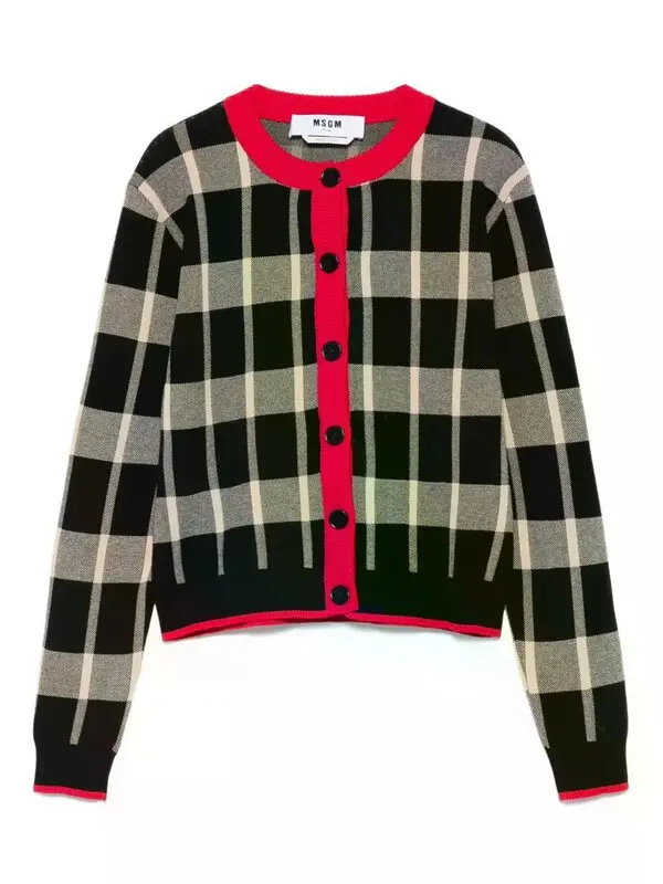 MSGM Checked Cardigan