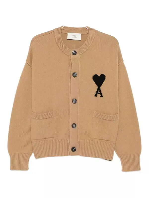 AMI Paris Heart Logo Cardigan