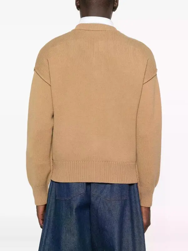 AMI Paris Heart Logo Cardigan