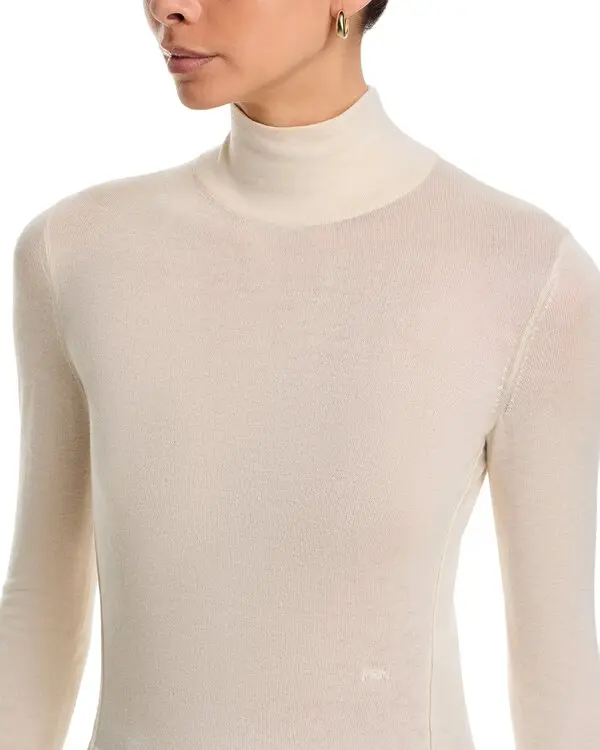 FRAME Slim Turtleneck Wool Sweater - Cream