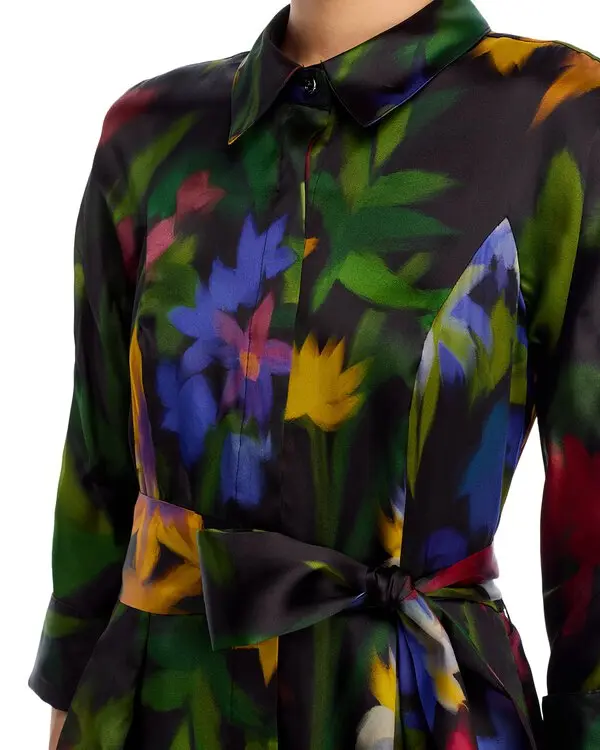 Rickie Freeman For Teri Jon Floral Print Organza Gown