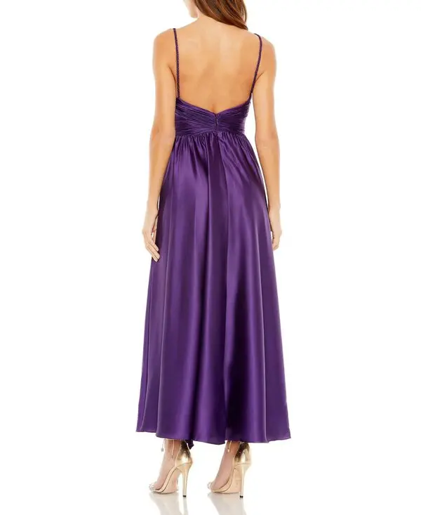 Mac Duggal Ruched Halter Gown