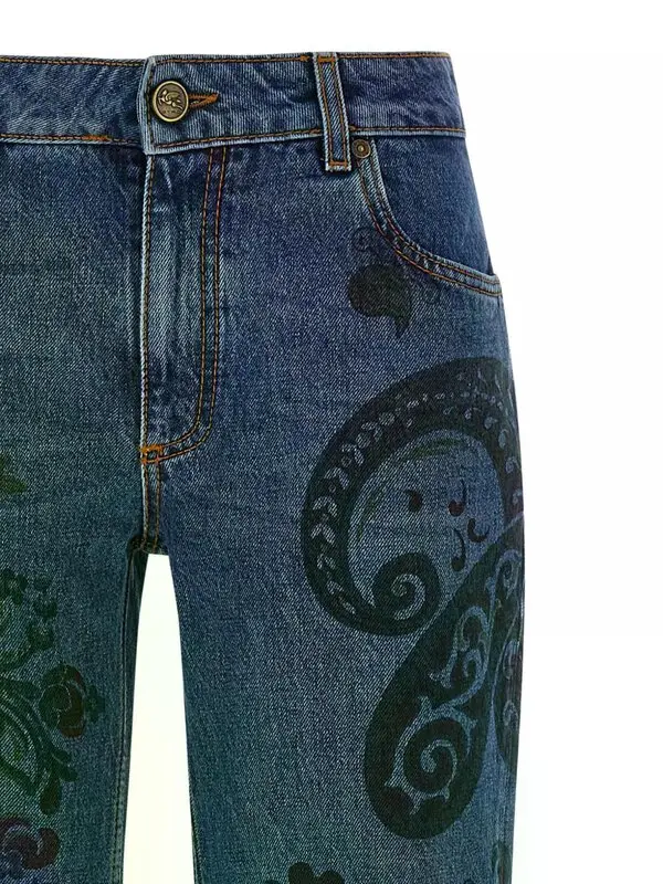 Etro Paisley Print Jeans - Blue
