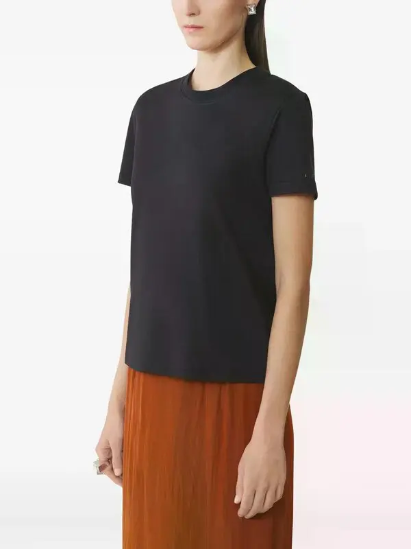 LANVIN Tie-back Cotton T-shirt - Black