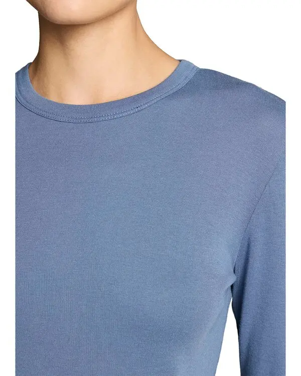 Vince Essential Long Sleeve Crewneck Tee - Blue Slate