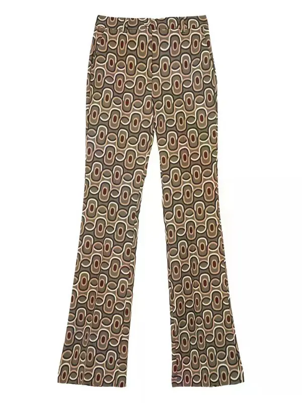 Malìparmi Geometric-pattern Flared Trousers