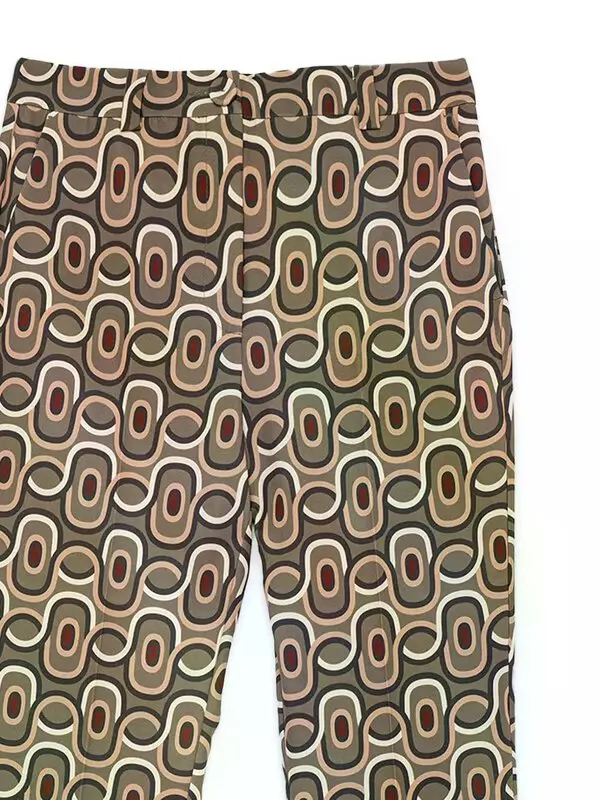 Malìparmi Geometric-pattern Flared Trousers