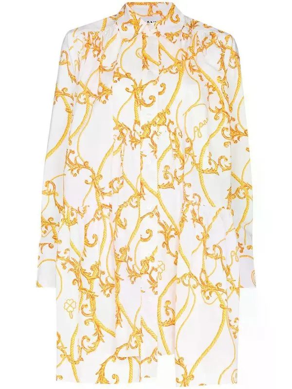 GANNI Baroque-print Mini Dress