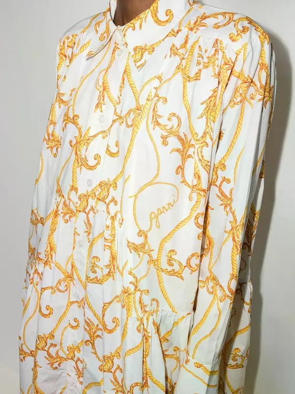 GANNI Baroque-print Mini Dress