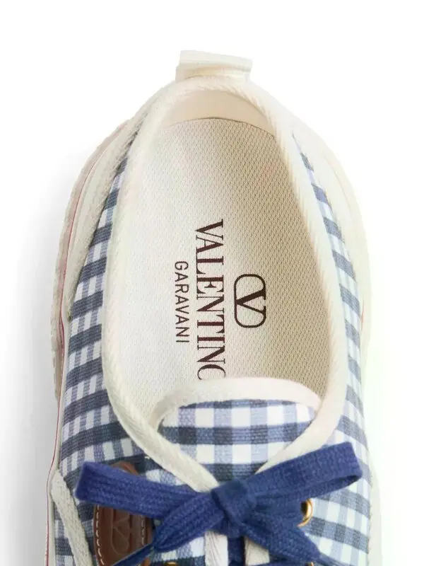 Valentino Garavani Vichy Check-print Sneakers - Blue