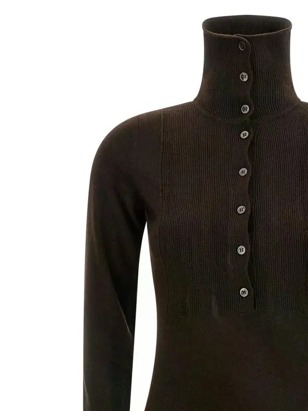 TOM FORD High-neck Button Maxi Dress