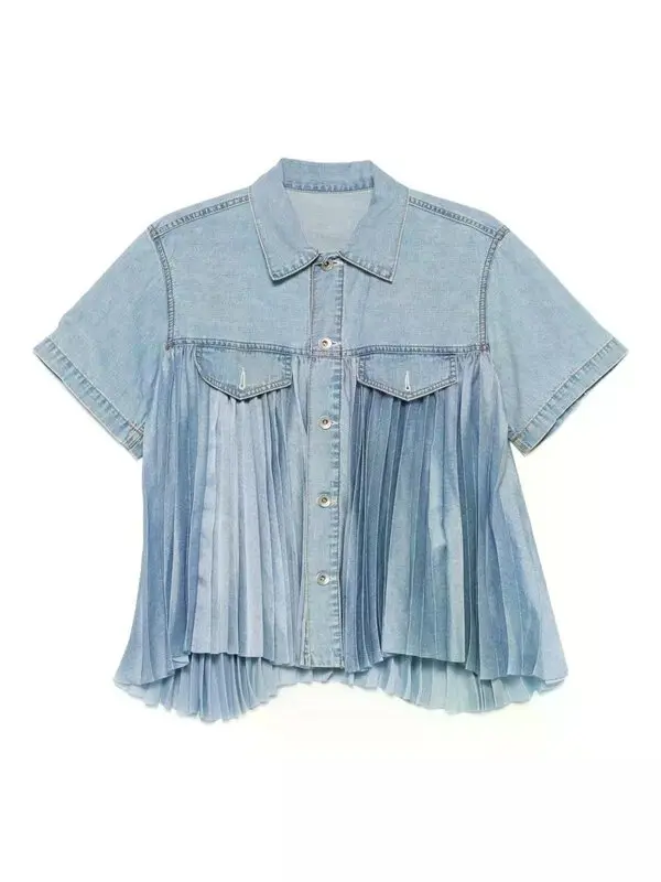 Sacai Pleated Denim Shirt