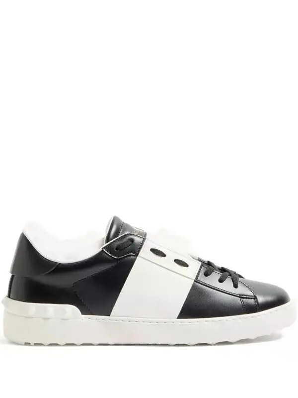 Valentino Garavani Open Leather Low-top Sneakers - Black