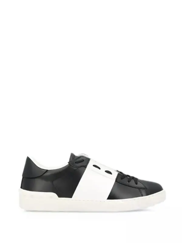 Valentino Garavani Open Leather Low-top Sneakers - Black