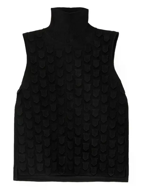 Malìparmi High-neck Textured Knit Top