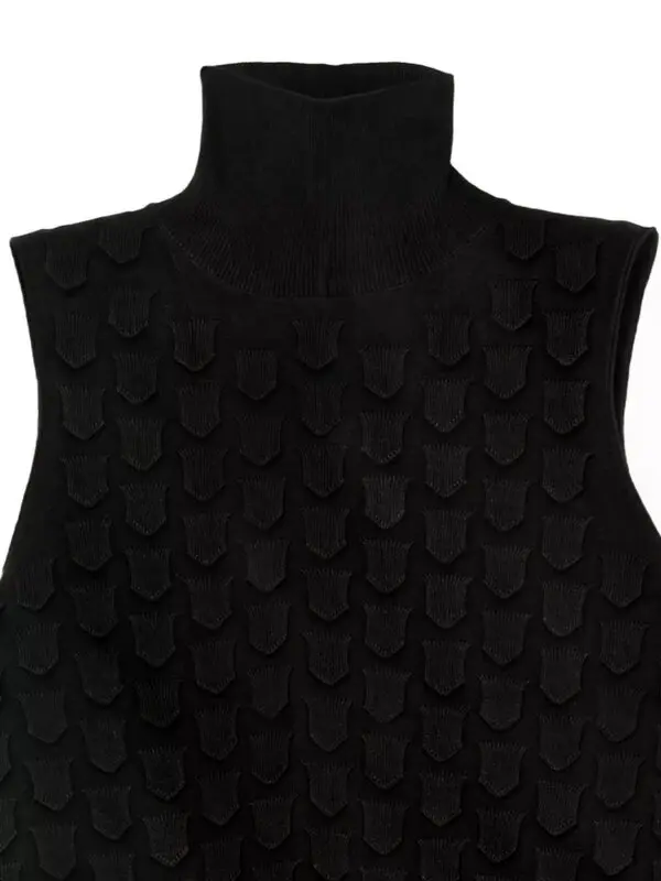 Malìparmi High-neck Textured Knit Top