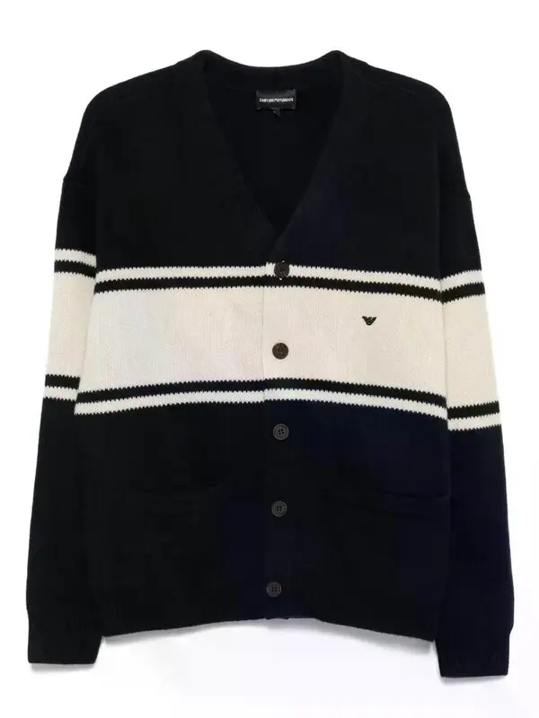 Emporio Armani Striped Wool Cardigan