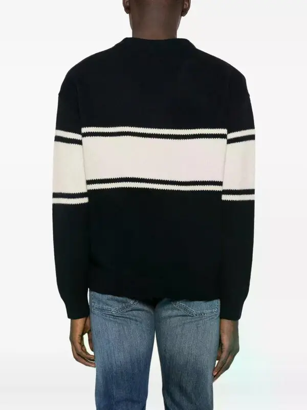 Emporio Armani Striped Wool Cardigan