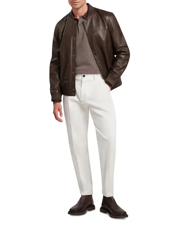 Ted Baker London Leeams Leather Classic Bomber Jacket
