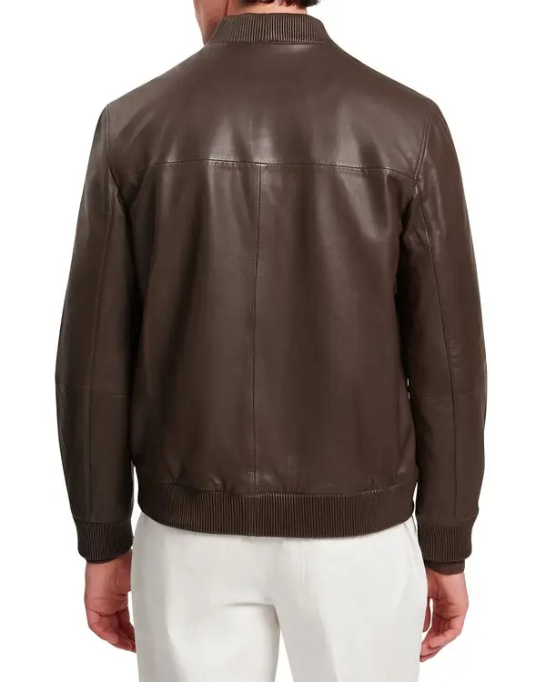 Ted Baker London Leeams Leather Classic Bomber Jacket
