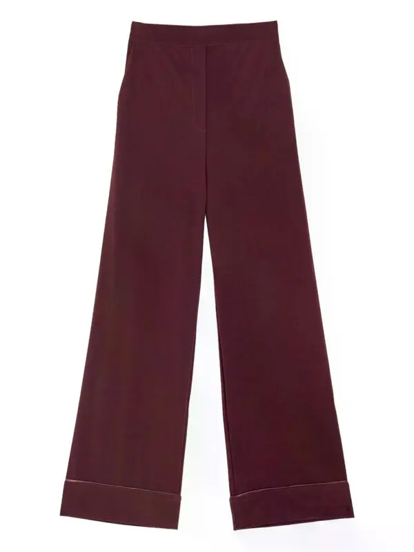 Malìparmi Cuffed-hem Zip-fastening Trousers - Red