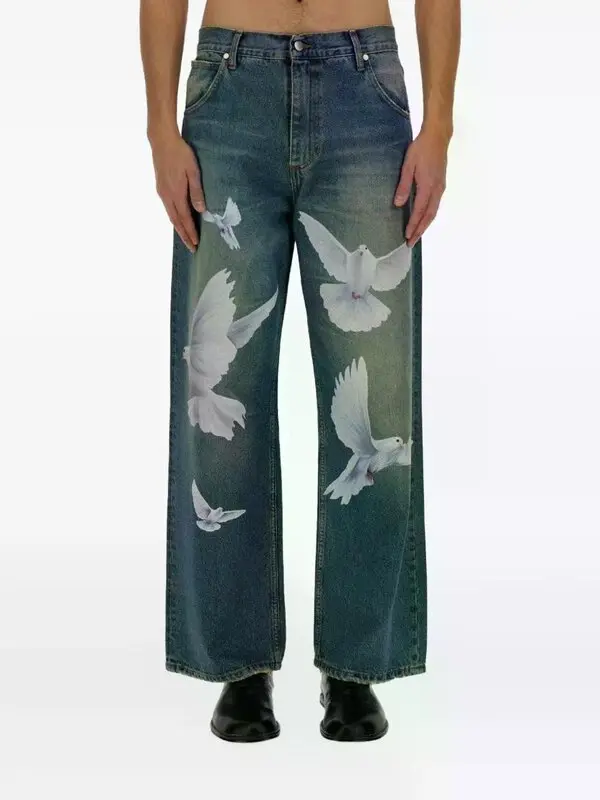 3.PARADIS Freedom Doves Straight-leg Jeans