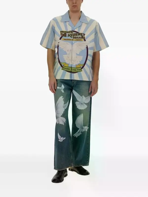 3.PARADIS Freedom Doves Straight-leg Jeans