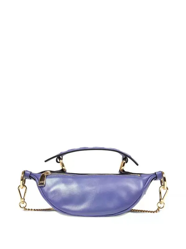LANCEL Mini Origami Curved Leather Crossbody Bag