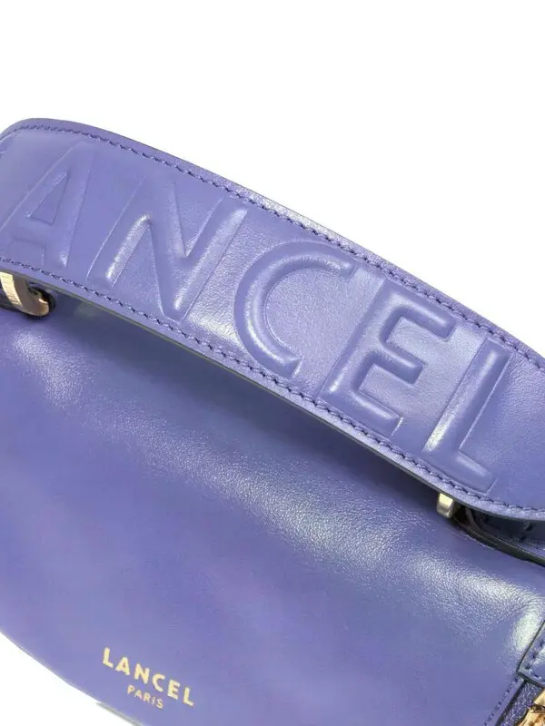 LANCEL Mini Origami Curved Leather Crossbody Bag