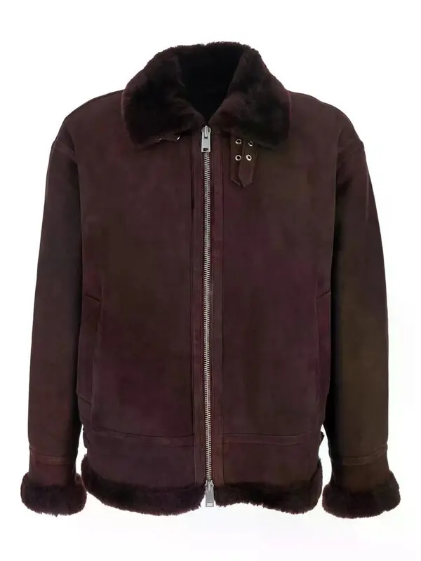 ARMA Sano Suede Shearling-lined Jacket - Red