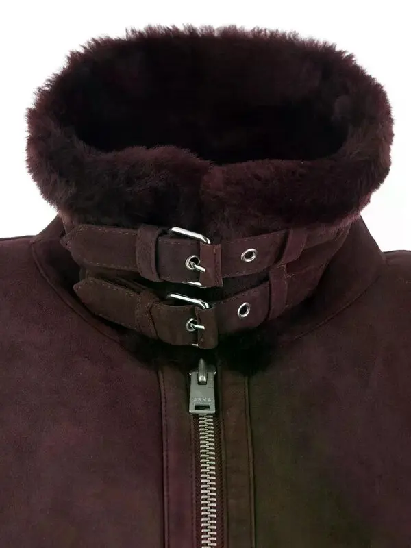 ARMA Sano Suede Shearling-lined Jacket - Red