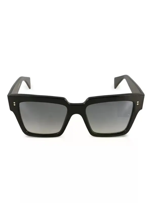 Kàdor Checkered Square Frame Sunglasses - Black